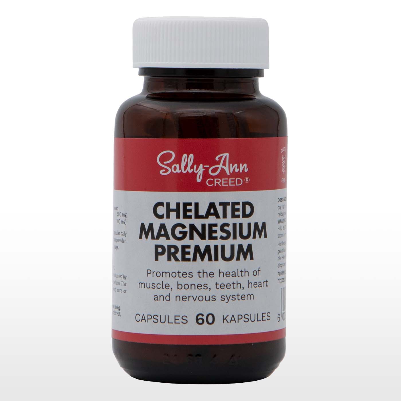 Magnesium Chelated Premium x 60 capsules - Sally-Ann Creed