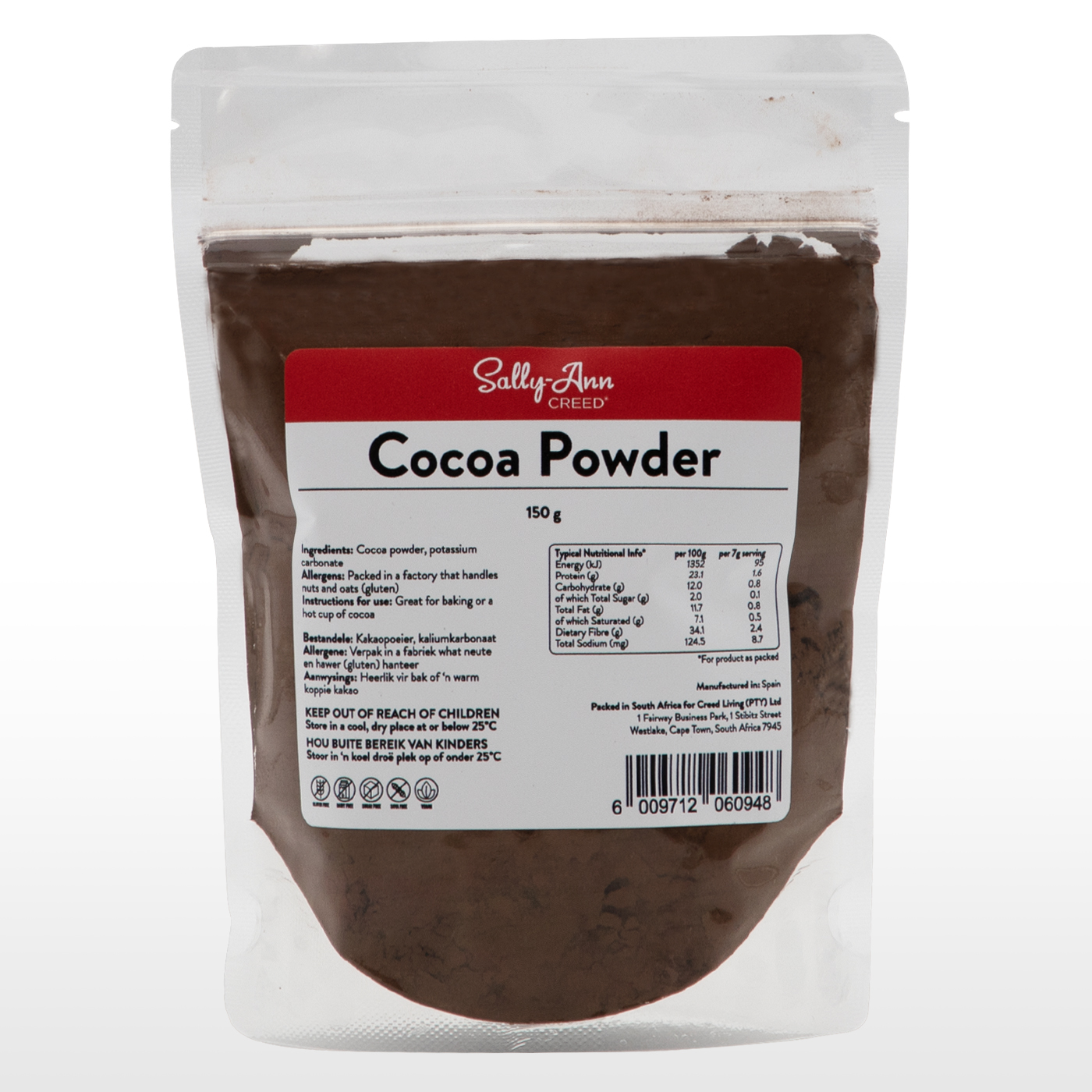 Cocoa Powder 150g - Sally-Ann Creed