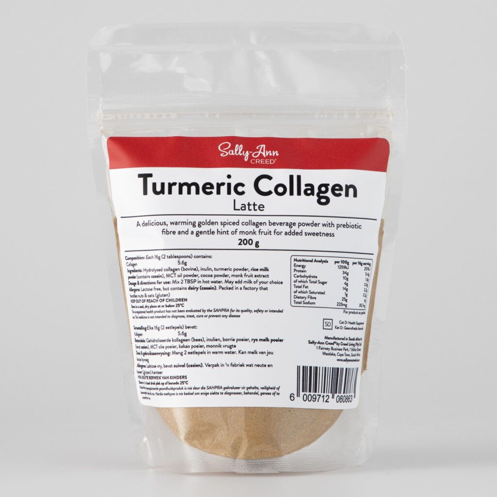 Turmeric Collagen Latte 200g – Sally-Ann Creed